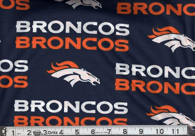 60" NFL Denver Broncos Fabric | Marshall Dry Goods