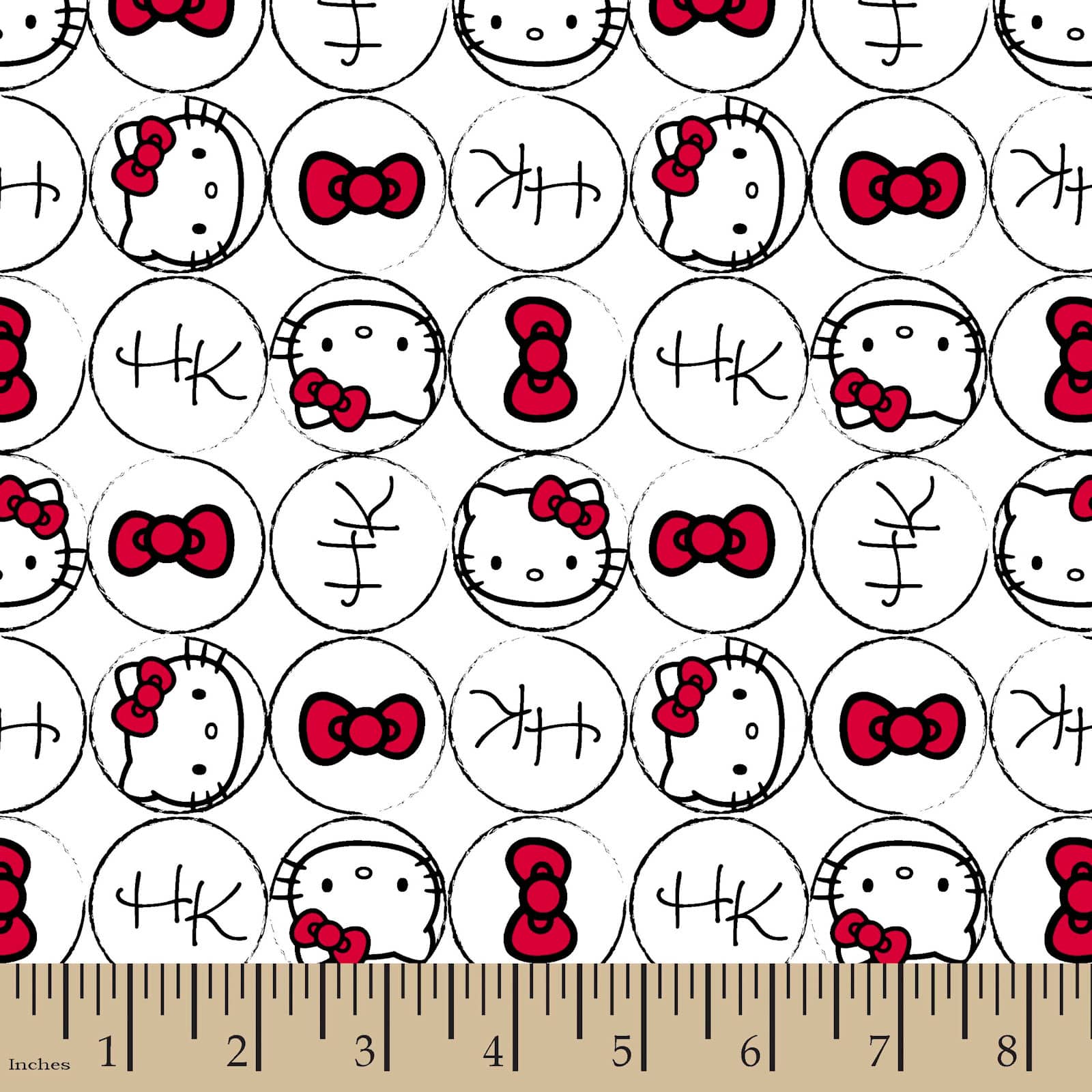 45" Hello Kitty Dots Fabric | Marshall Dry Goods
