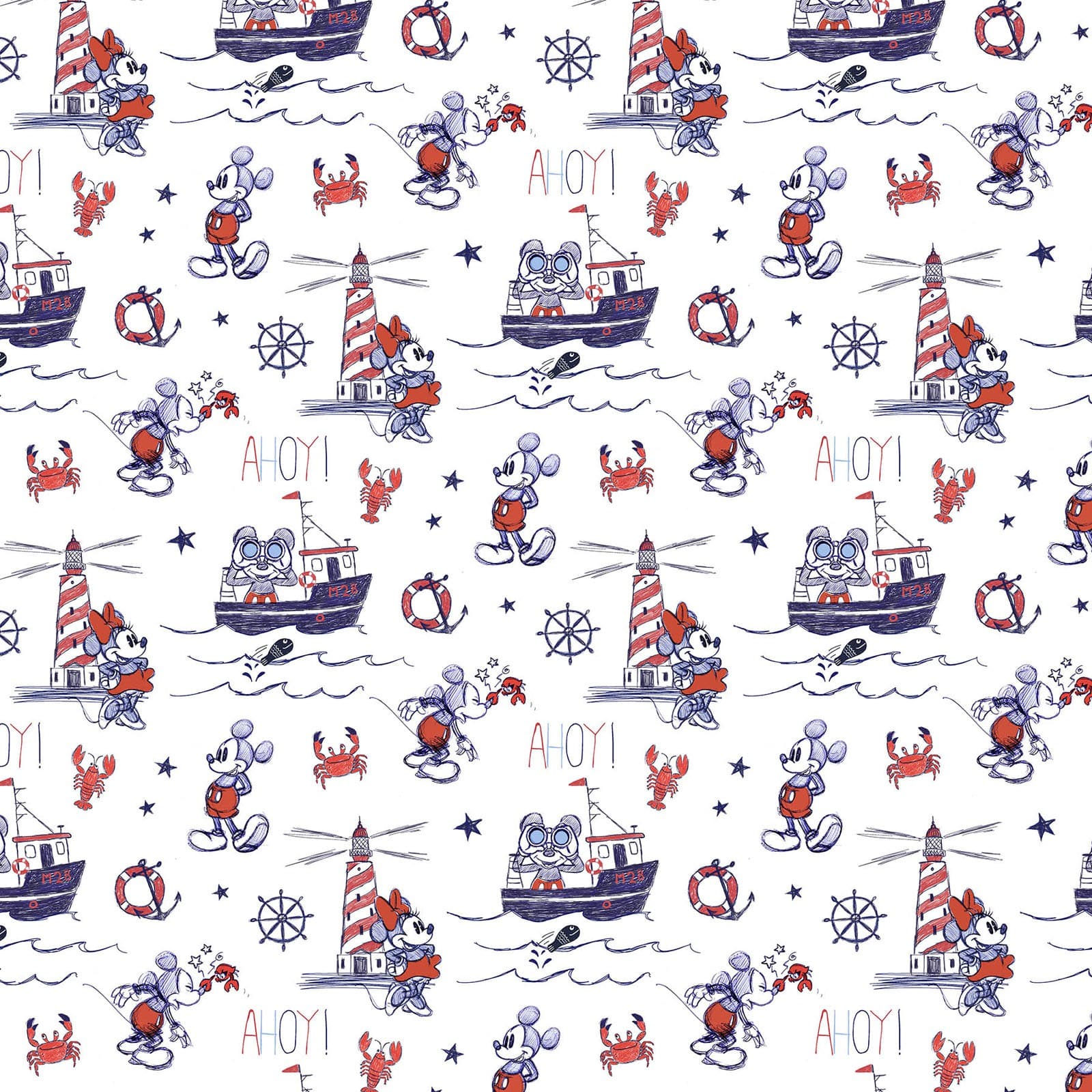 45" Disney Ahoy Mickey Fabric Fabric | Marshall Dry Goods