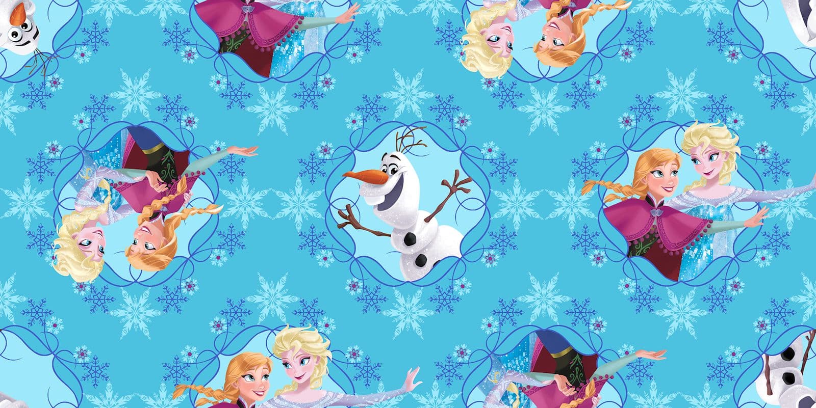 45" Frozen Ice Skating Frame Light Blue Fabric | Marshall Dry Goods