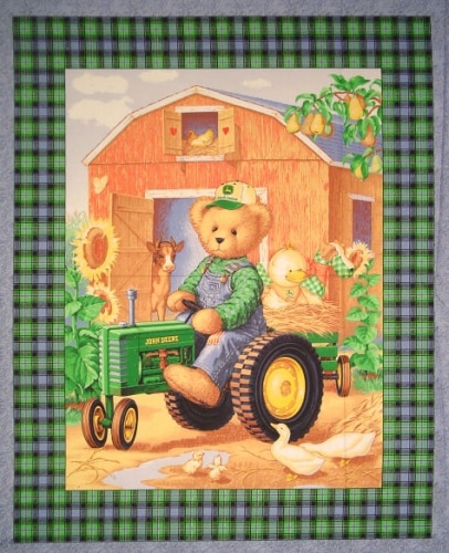 45" John Deere Tractor Teddy Quilt Fabric | Marshall Dry Goods