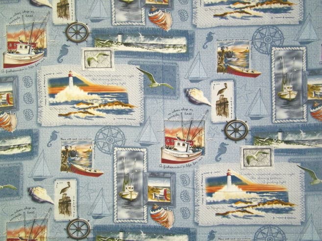 45" Seabound Scenic & Blue Fabric | Marshall Dry Goods