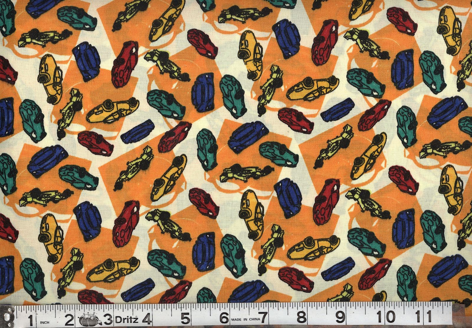 45" Poly-Cotton Toy Cars Print Fabric | Marshall Dry Goods