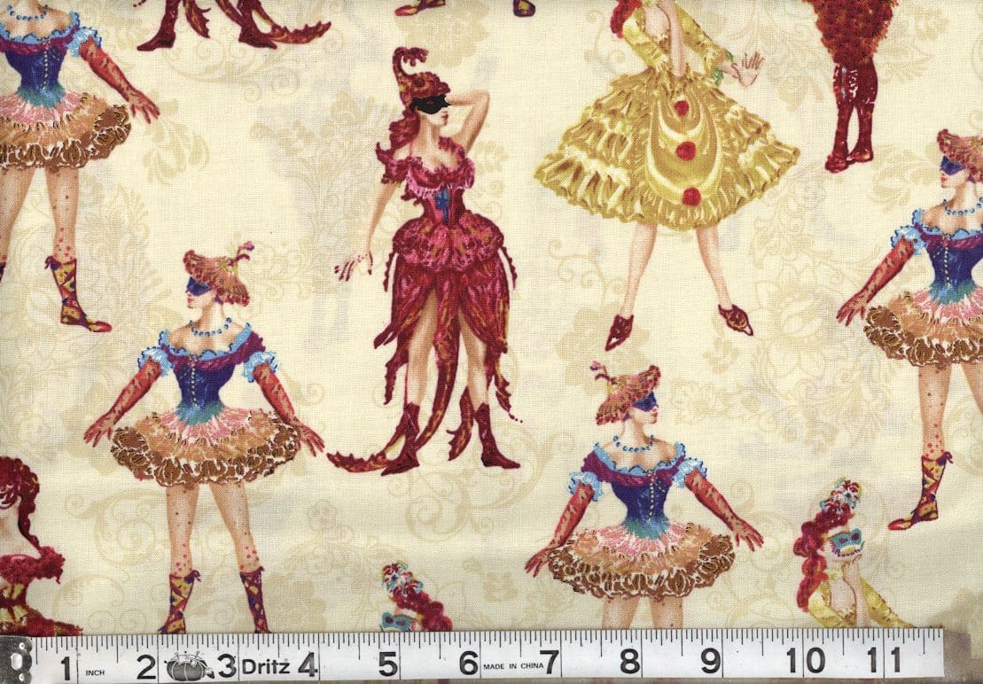 45" Quilting Treasures Masquerade-The Phantom Of The Opera Fabric ...