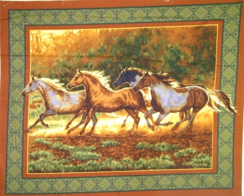 45" Run Wild Run Free Wallhanging Fabric | Marshall Dry Goods