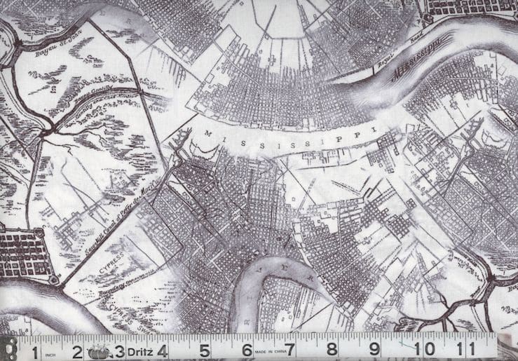 45" Timeless Treasures Map Fabric | Marshall Dry Goods