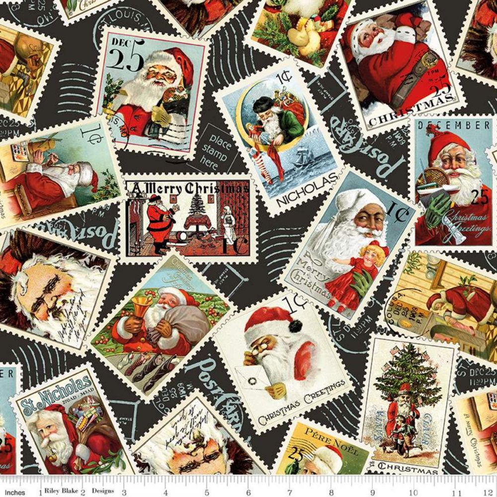 45" Riley Blake Nicholas Stamps Fabric | Marshall Dry Goods