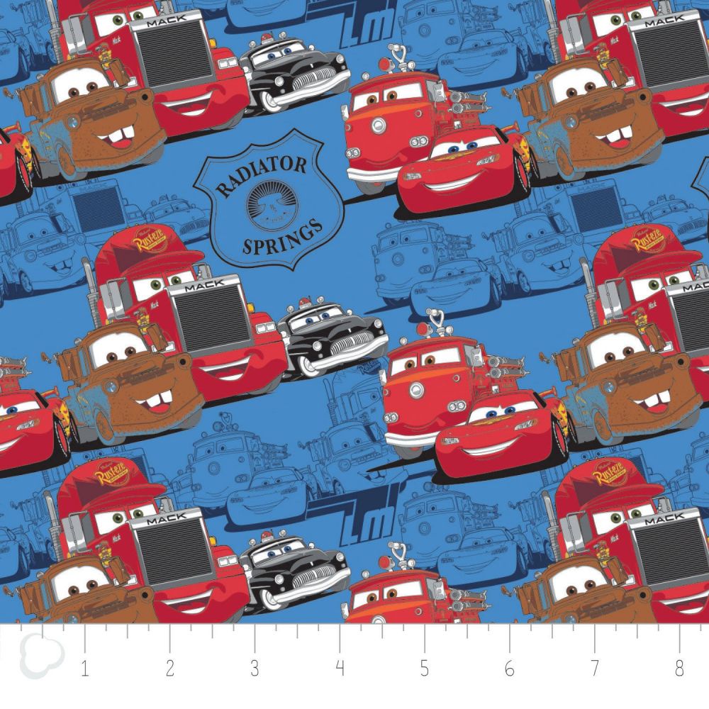 45" Camelot Fabrics Disney Pixar Cars Tow Mater Fabric | Marshall Dry Goods