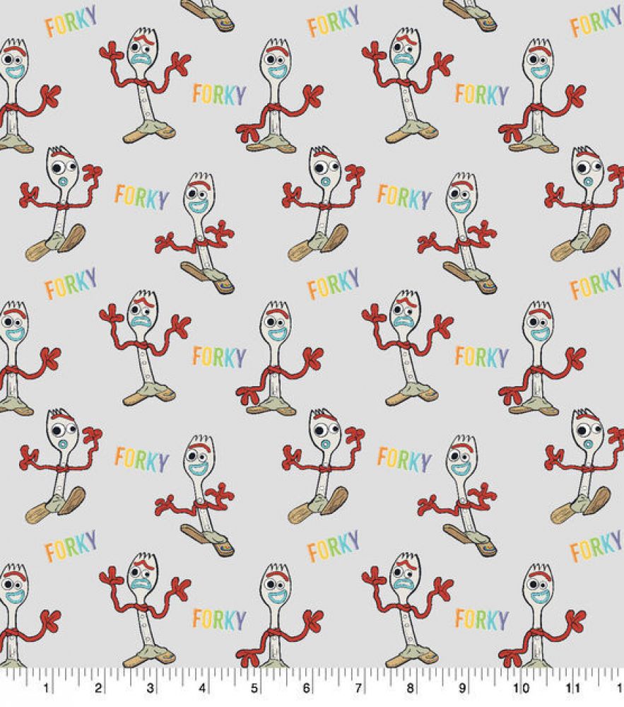 45" Toy Story Many Forky Faces Fabric | Marshall Dry Goods
