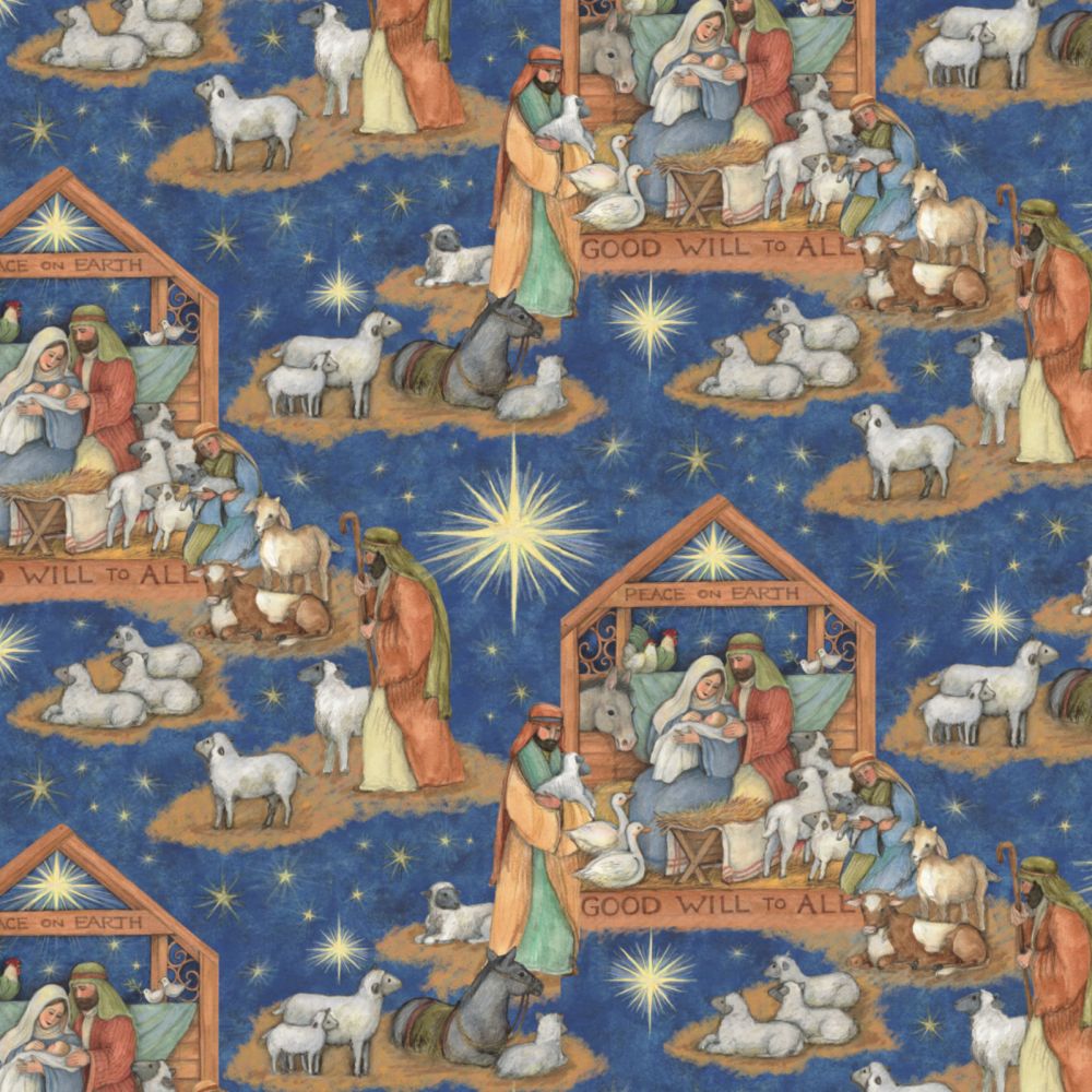 45" Nativity Scene Fabric | Marshall Dry Goods