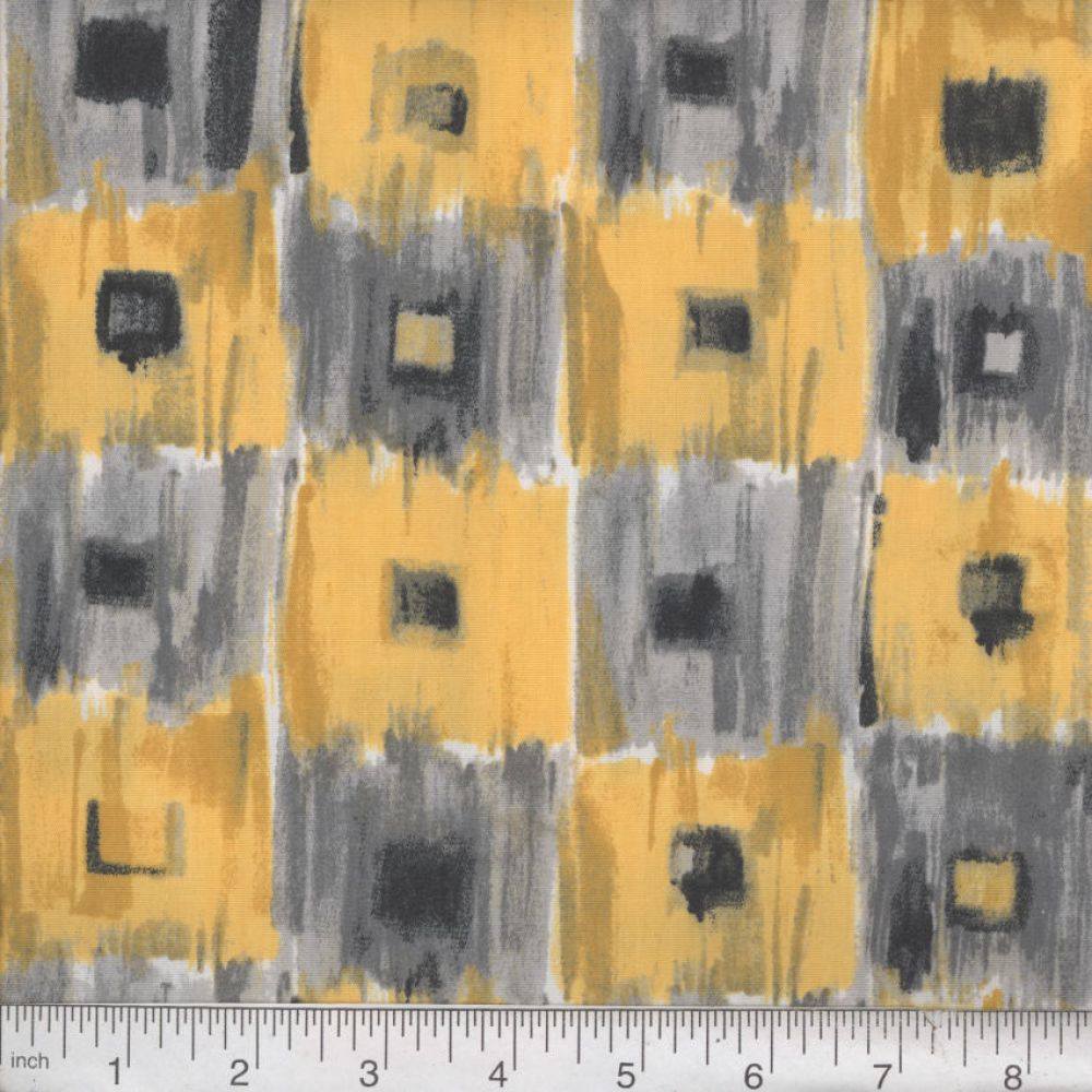 45" Poly-Cotton Blurred Blocks Fabric | Marshall Dry Goods