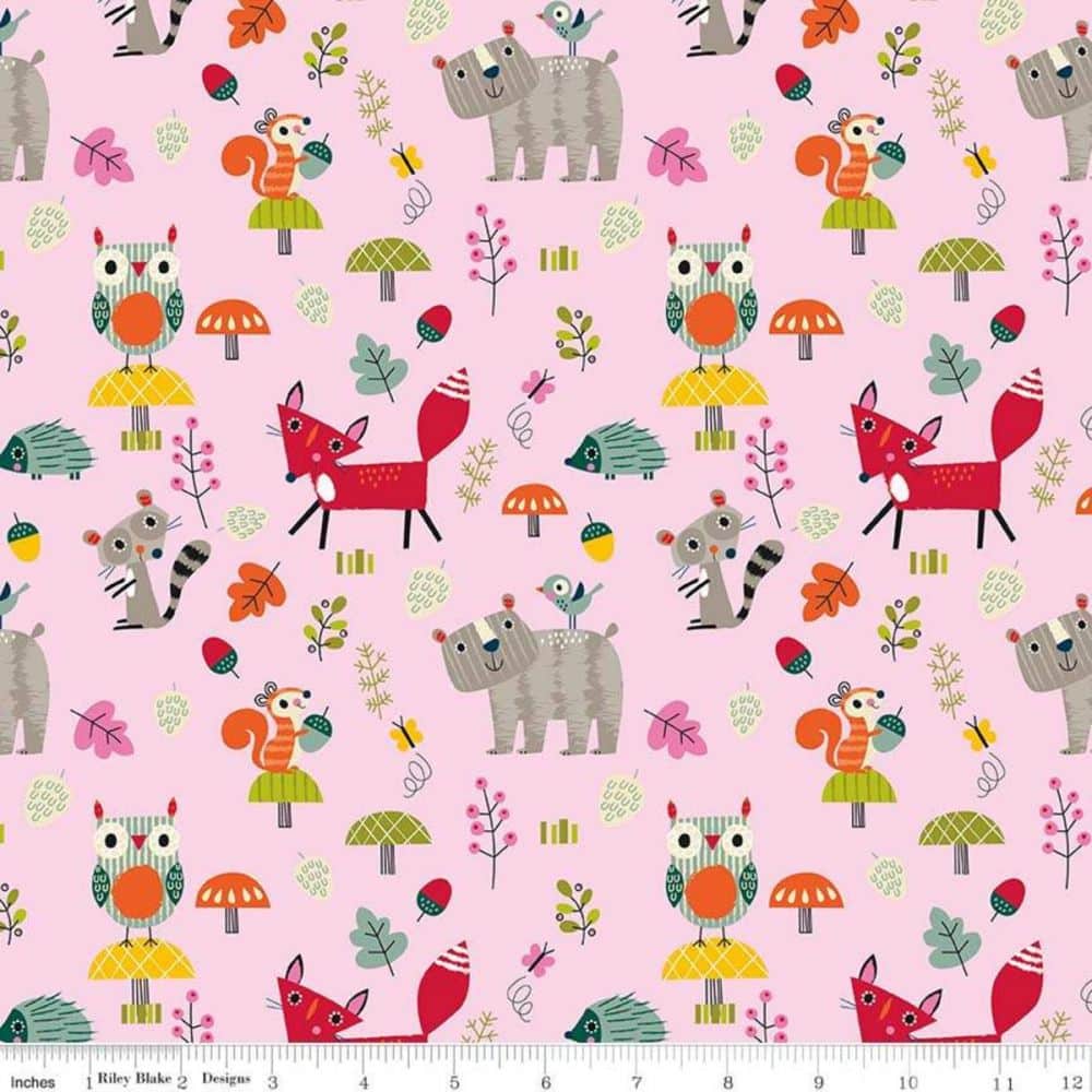 45" Riley Blake Forest Friends Flannel Fabric | Marshall Dry Goods