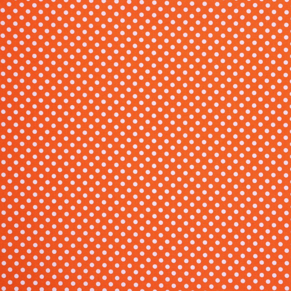 45" Polka Dot Orange Fabric | Marshall Dry Goods