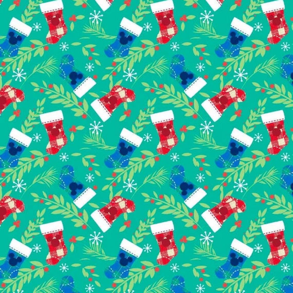 45" Mickey Stocking FLANNEL Fabric | Marshall Dry Goods
