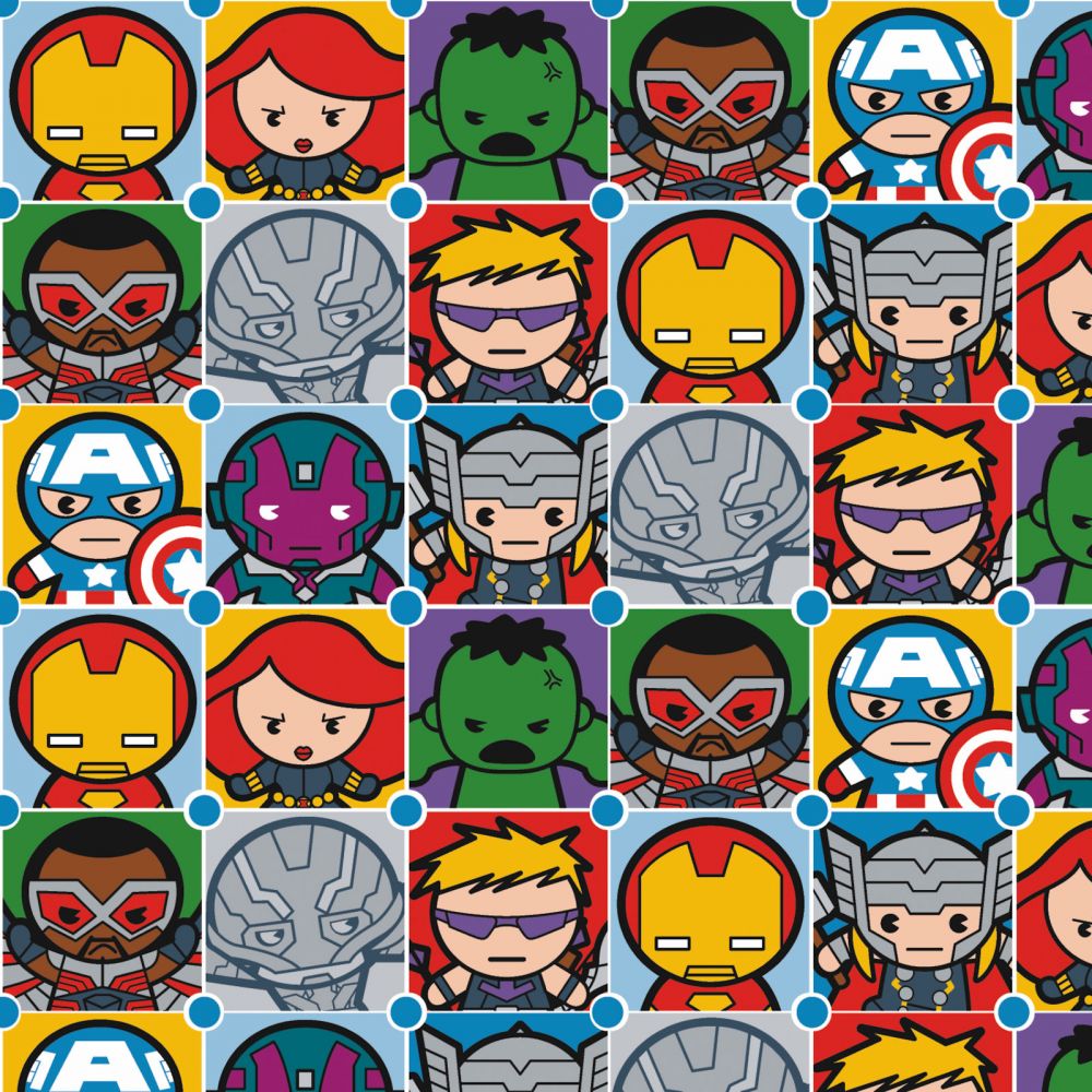 45" Marvel Comic Character Tiles Fabric Fabric | Marshall Dry Goods