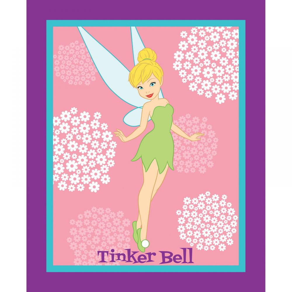 45" Disney Tinkerbell Panel Fabric | Marshall Dry Goods