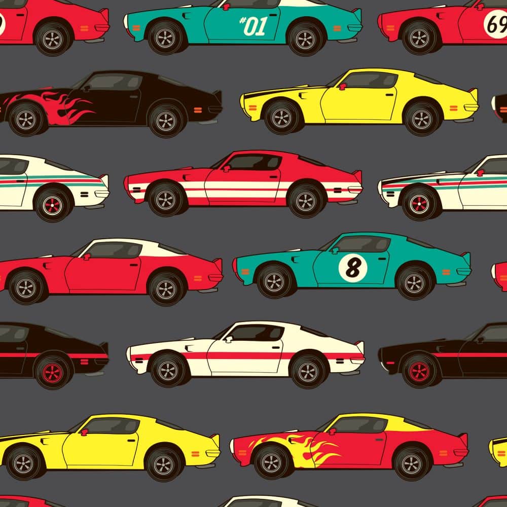 Bolt 45" Race Cars Allover Digital $3.95 Yd 15 Yards Fabric | Marshall ...