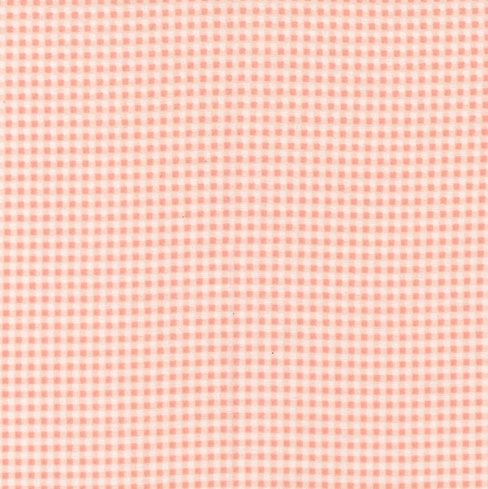 45" Flannel Gingham Peach Fabric | Marshall Dry Goods