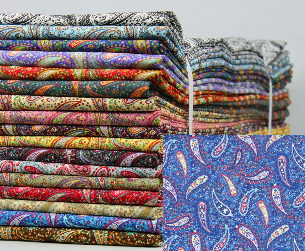 102 Yards 1 Bundle 45" Perfect Paisley Fabric | Marshall Dry Goods