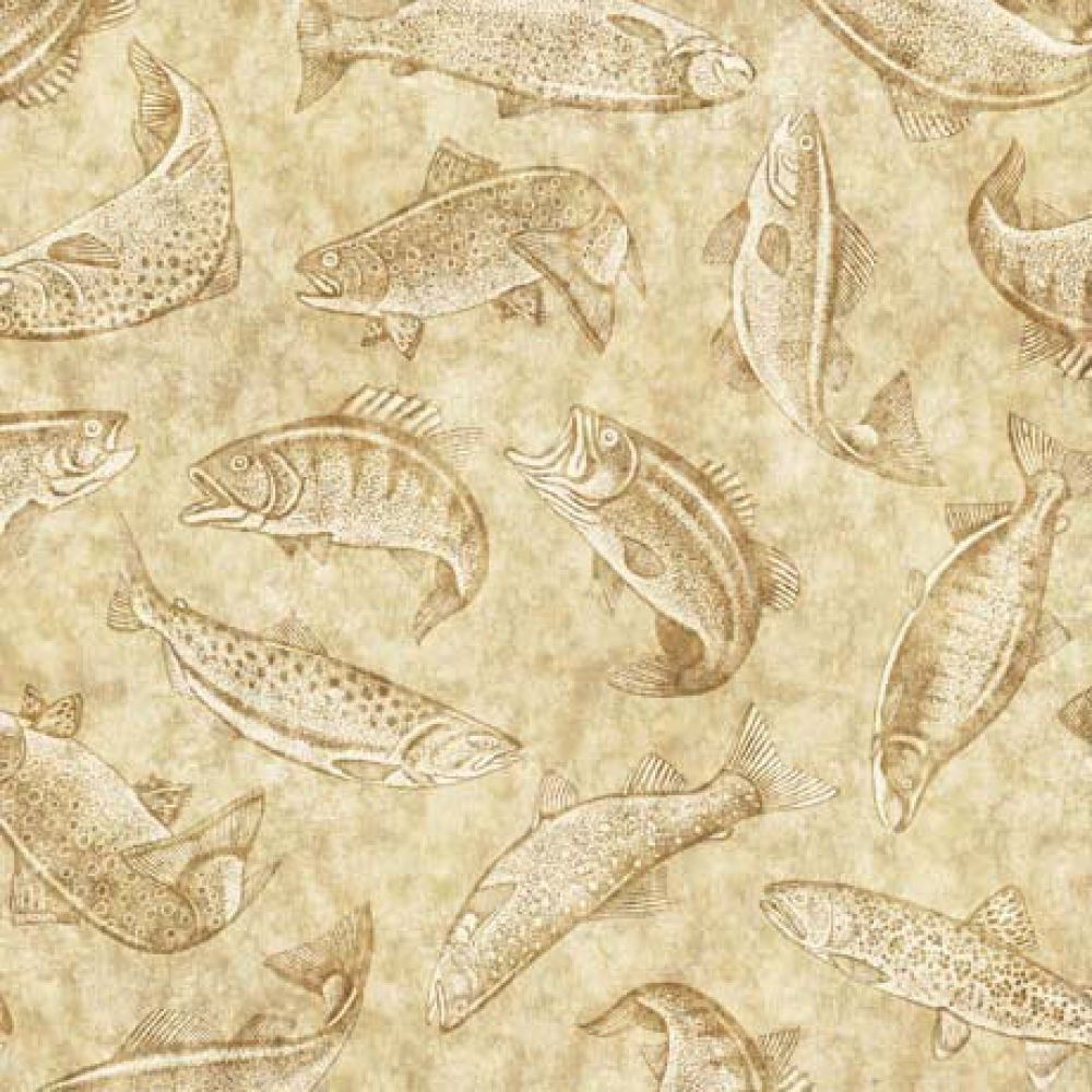 45" Quilting Treasures Fish Tails Fish Blender Fabric | Marshall Dry Goods
