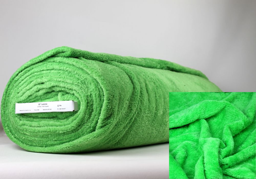 Bolt 60" Lammie Micro Plush Lime 12 Yards $2.95 Per Yard Fabric ...