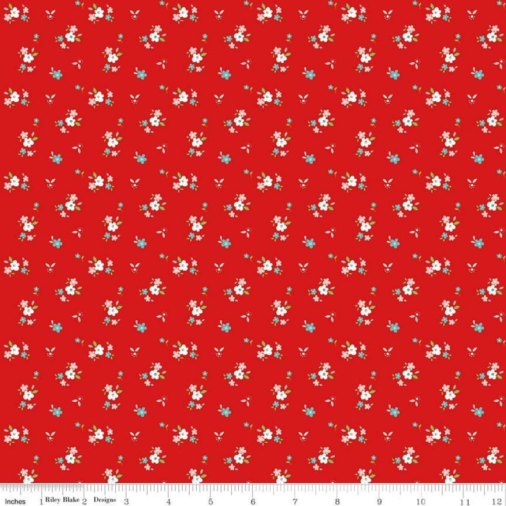 45" Riley Blake Little Red Riding Hood Flannel Fabric | Marshall Dry Goods