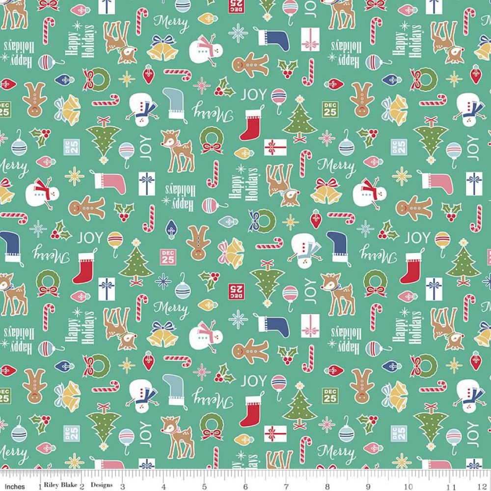 45" Riley Blake Cozy Christmas Flannel Fabric | Marshall Dry Goods