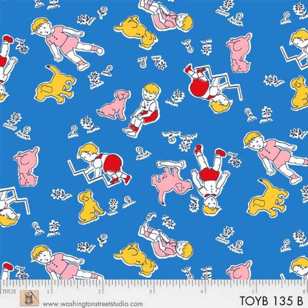 45" Washington Street Studio Toy Box Minitures Fabric | Marshall Dry Goods