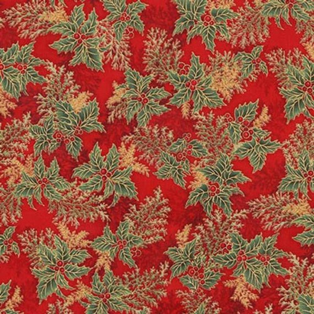 45" Robert Kaufman Holiday Flourish II Metallic Fabric | Marshall Dry Goods