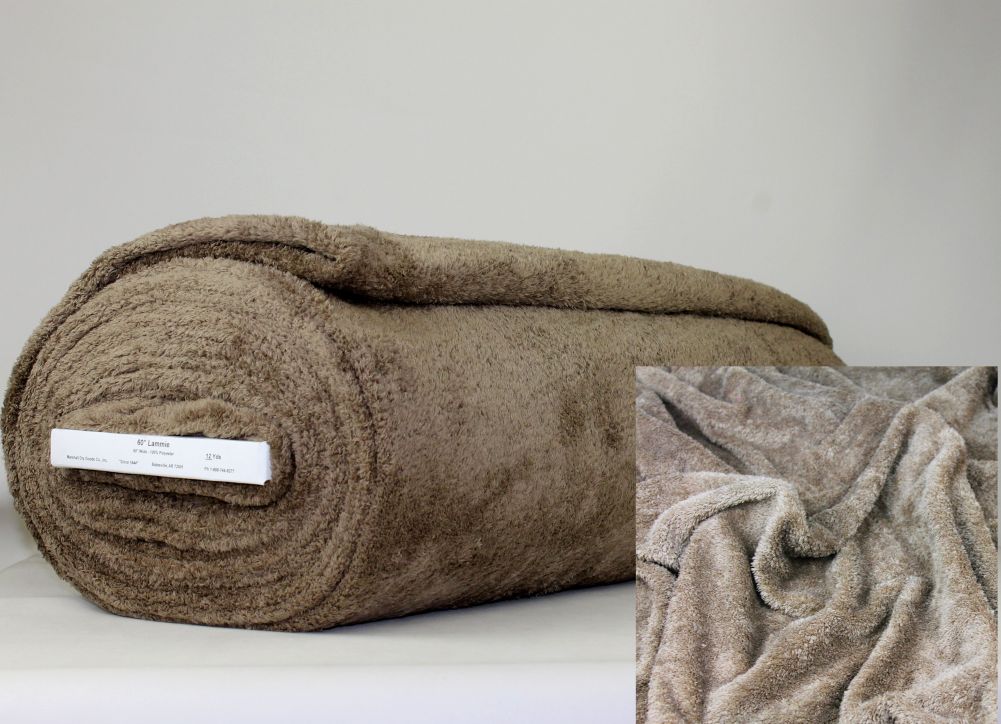Bolt 60" Lammie Micro Plush Brown 12 Yards $2.95 Per Yard Fabric ...