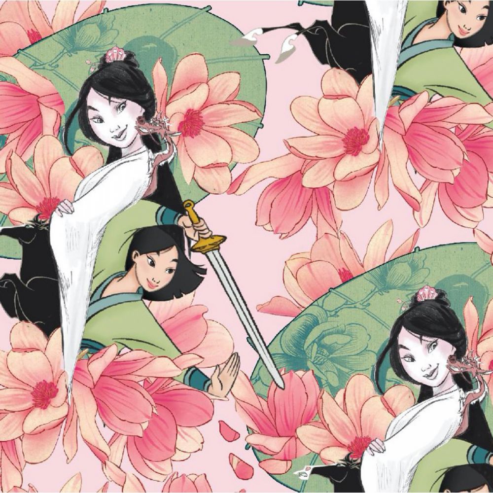 45" Disney Mulan Floral Fabric | Marshall Dry Goods