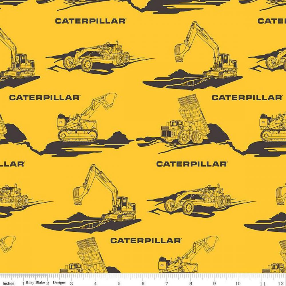 45" Riley Blake Vintage Caterpillar Fabric | Marshall Dry Goods