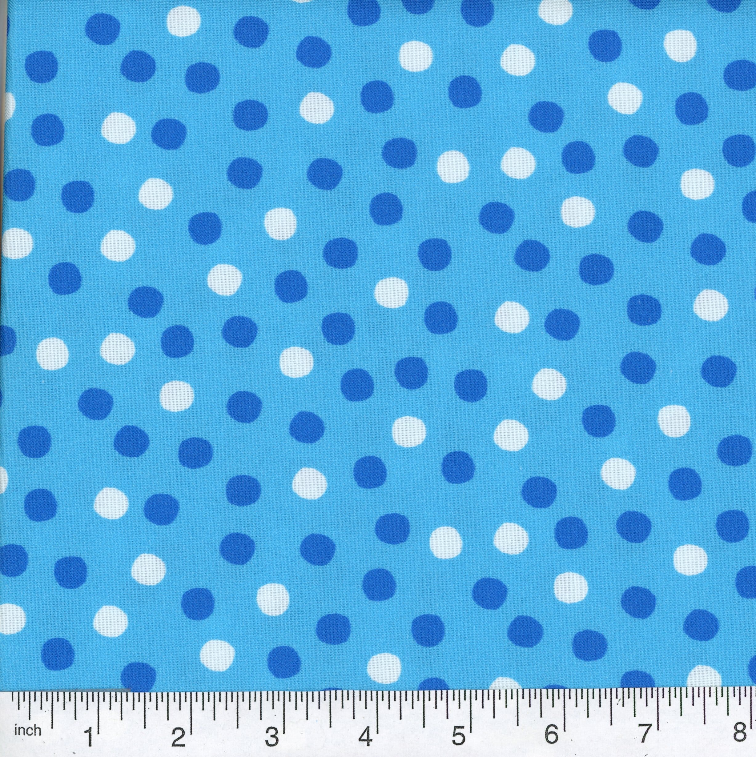 45" Happy Dot Blue Fabric | Marshall Dry Goods