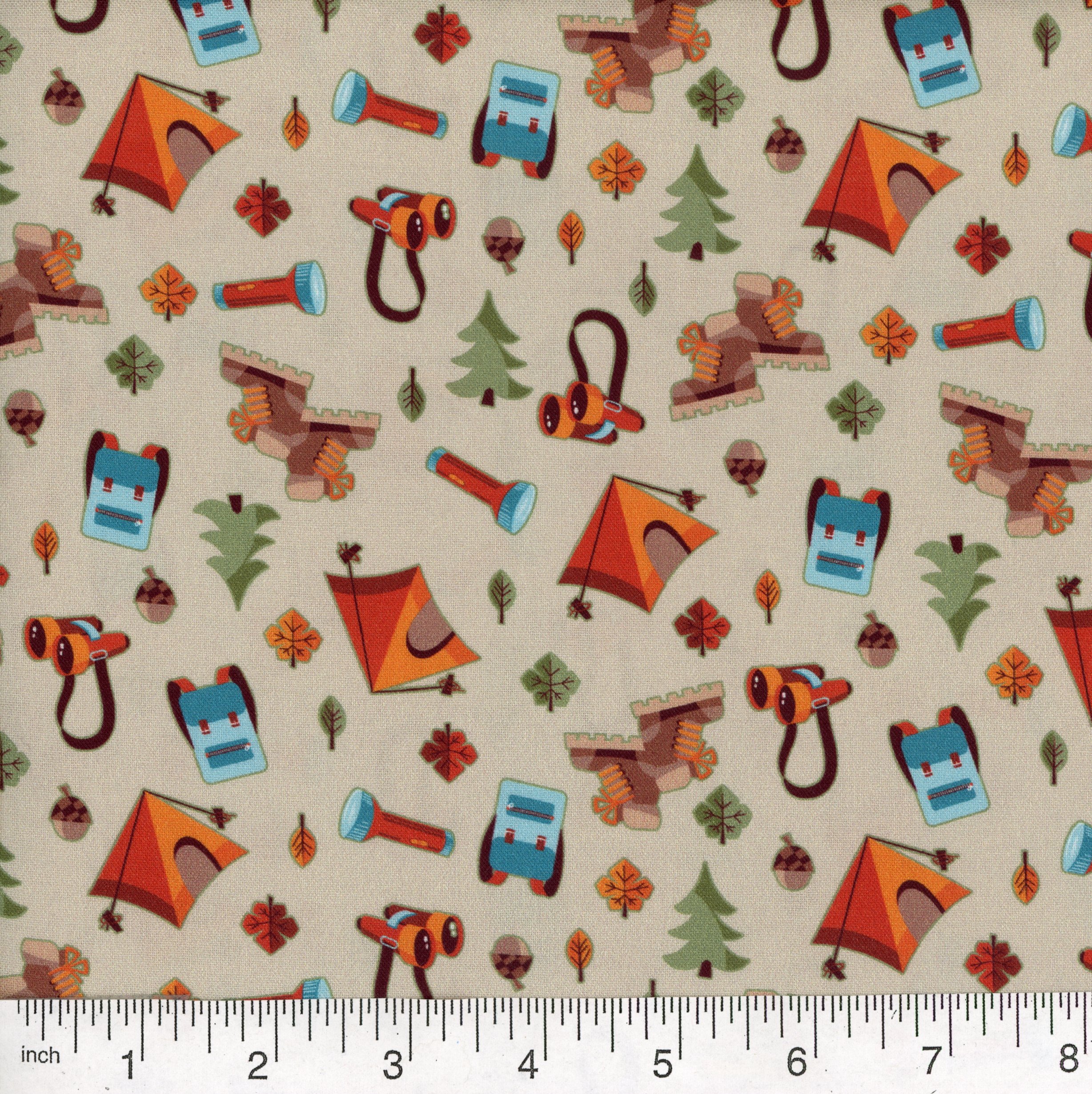 45" Outdoor Adventure Tan Fabric | Marshall Dry Goods