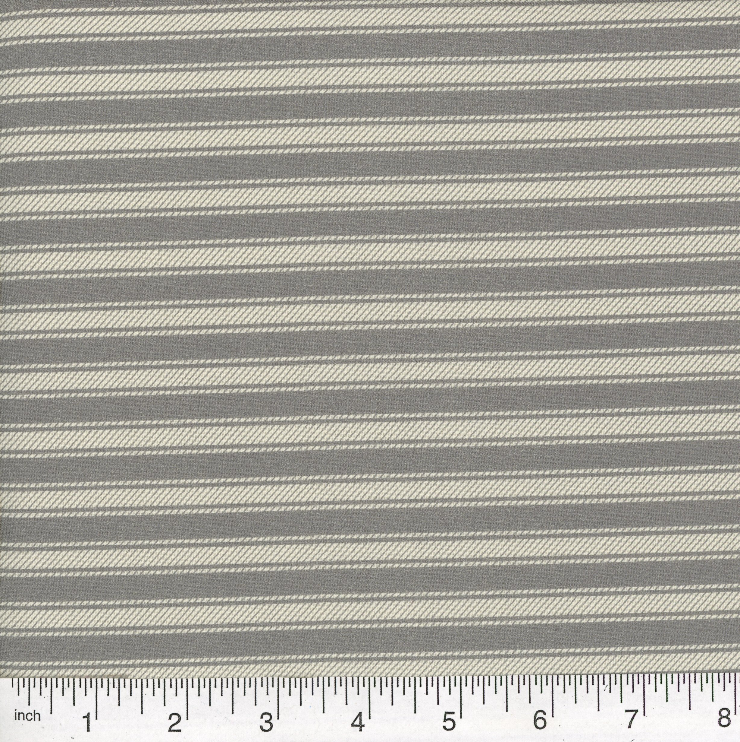 45" Straw Stripe Gray Fabric | Marshall Dry Goods