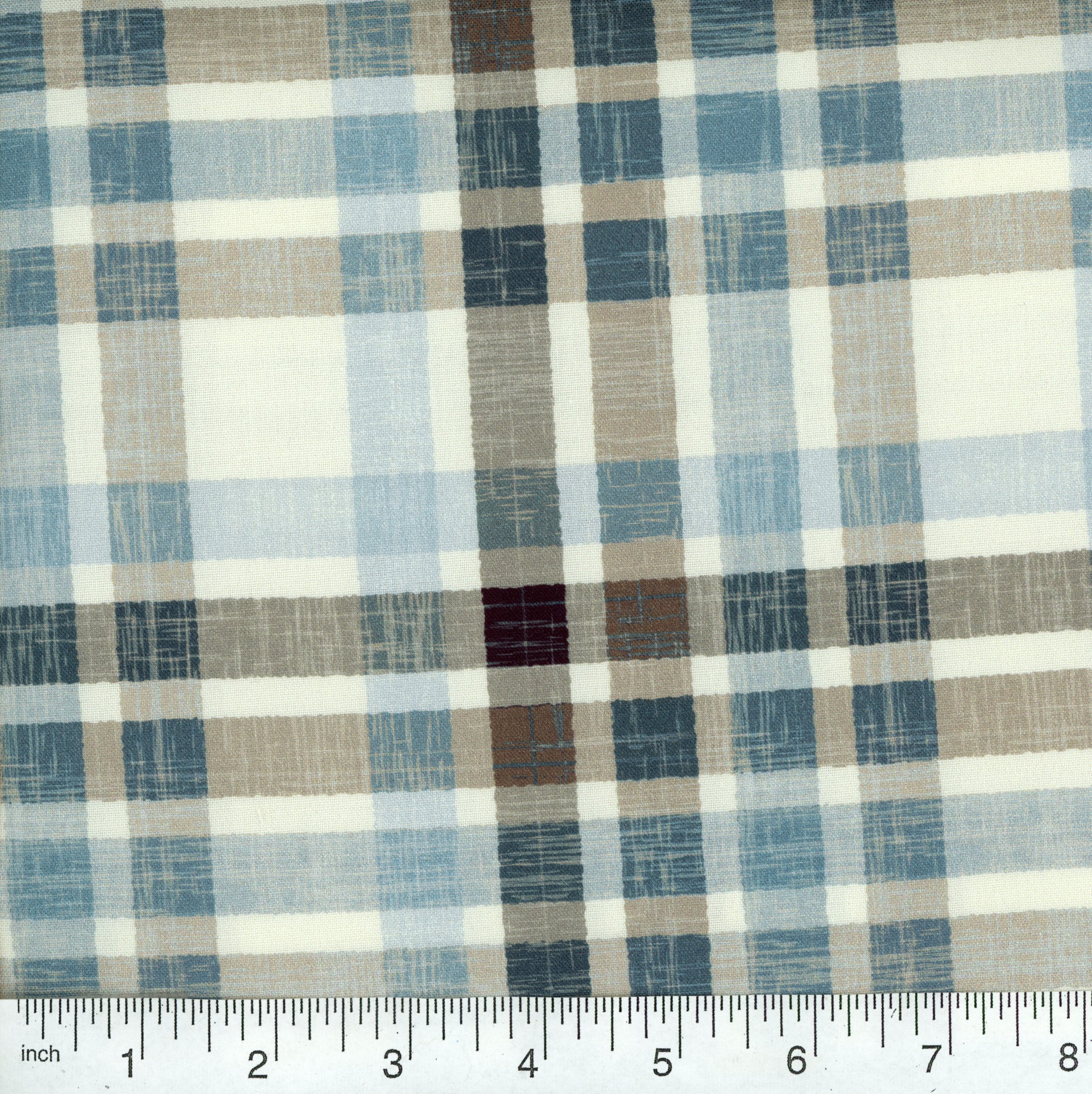 45" Wilderness Plaid Blue Fabric | Marshall Dry Goods