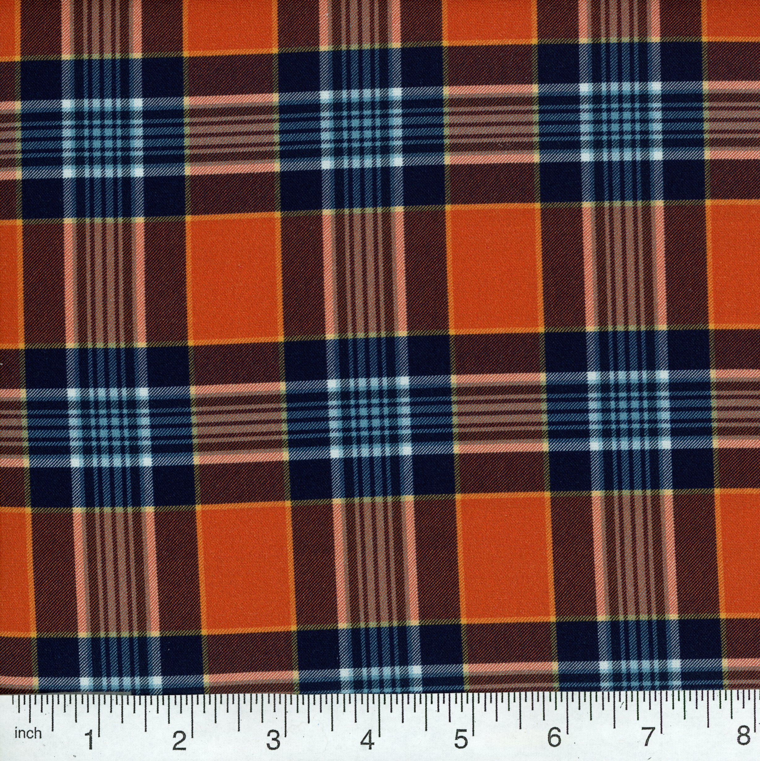 45" Woodland Plaid Rust Fabric | Marshall Dry Goods