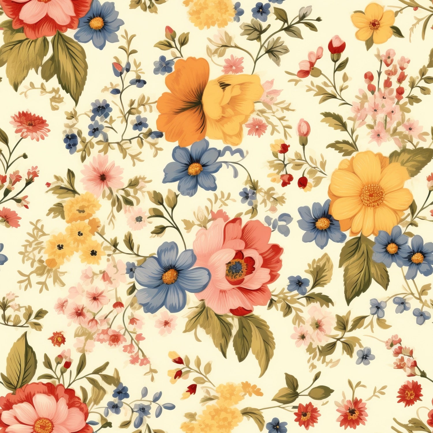45" MDG Vintage Florals #80 Fabric | Marshall Dry Goods