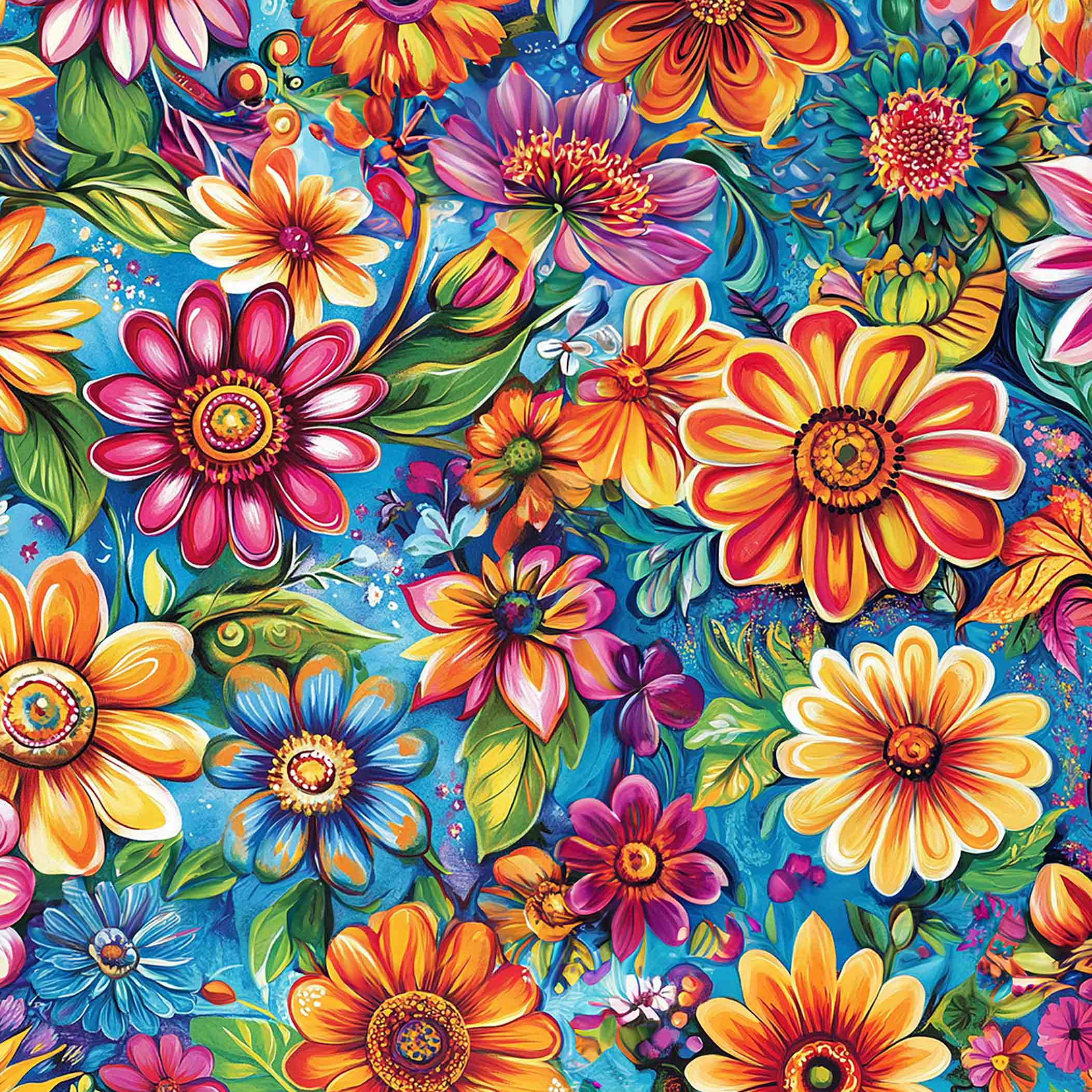 108" MDG Groovy Garden Digital Fabric | Marshall Dry Goods