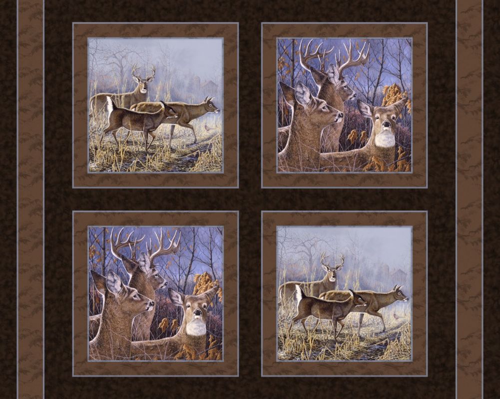 45" MDG The Rut Deer Pillow Panel Fabric | Marshall Dry Goods